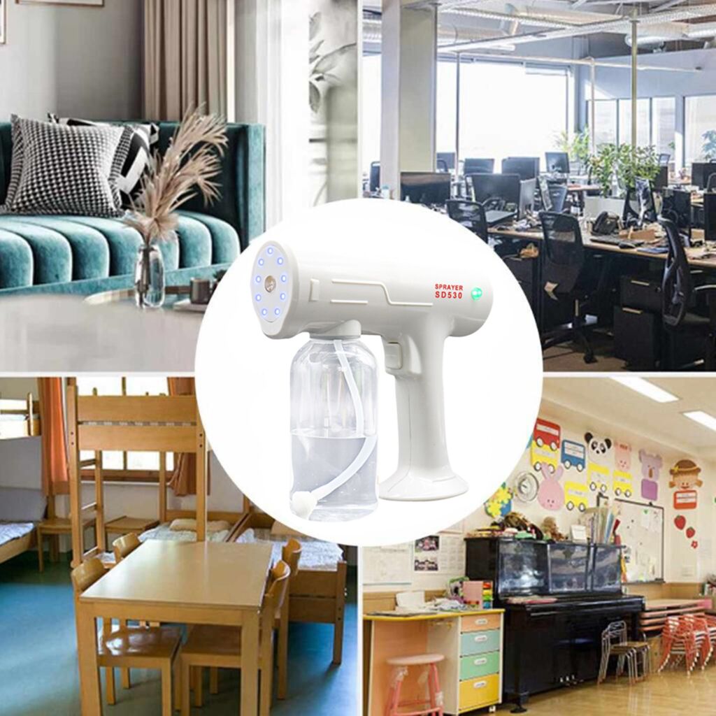 Disinfectant Spray Gun, Handheld Rechargeable Nano Atomizer 800ml Large ...